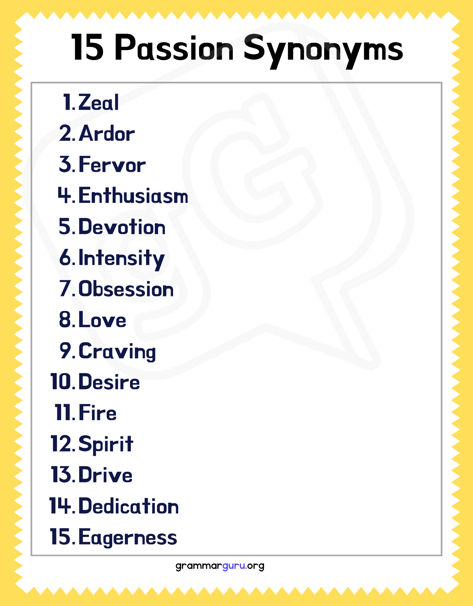 Passion Synonym: What’s Another Word for Passion? - Grammar Guru